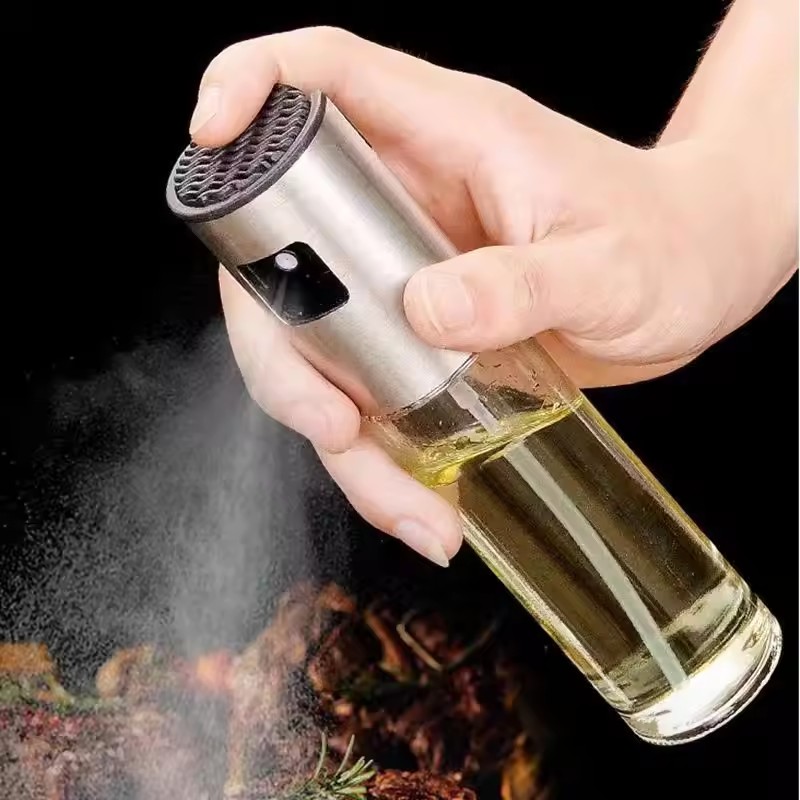 Olive oil spray measuring bottle